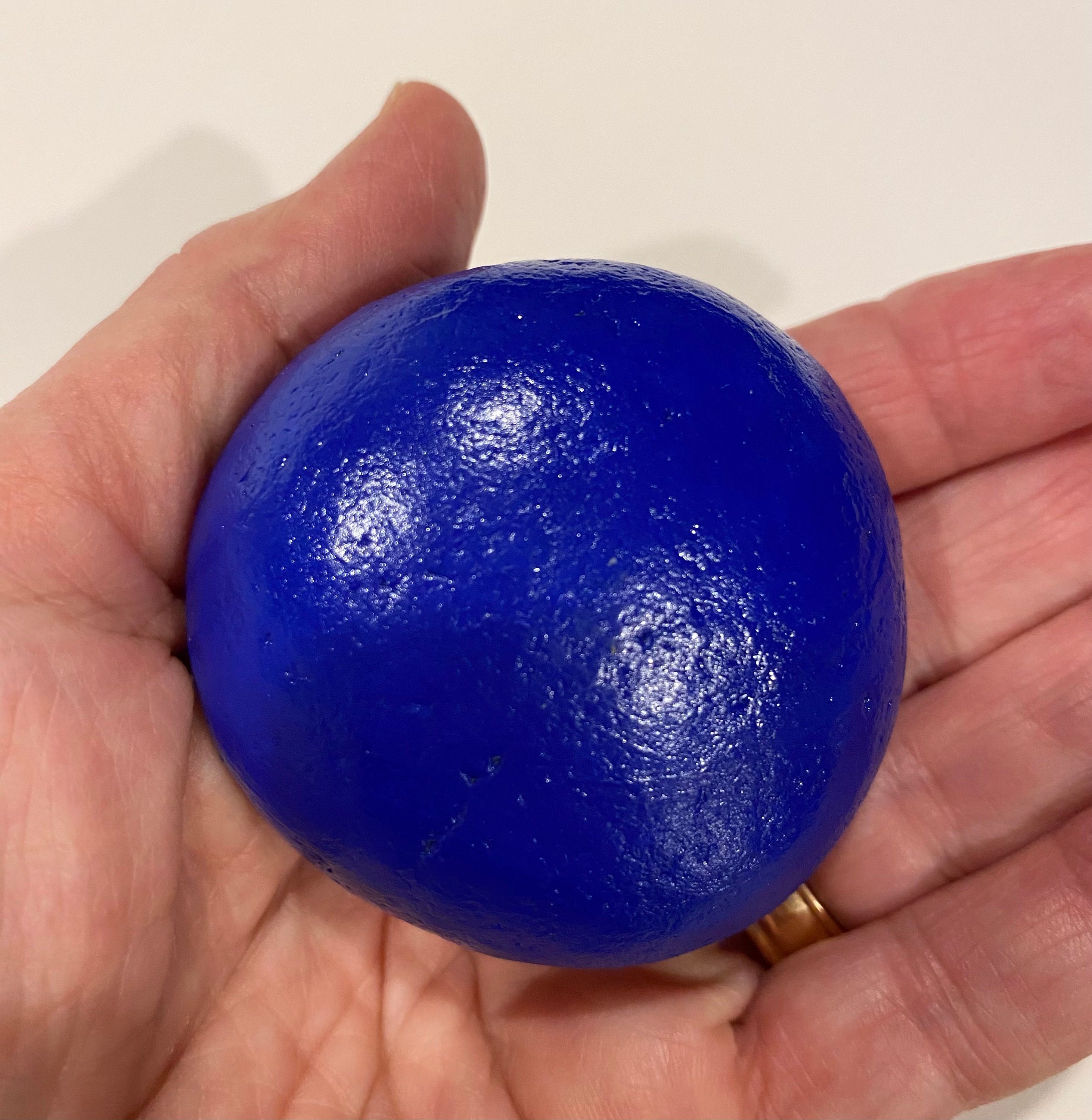 Hand Painted Blue Snowflake Holiday Winter Stone - Etsy