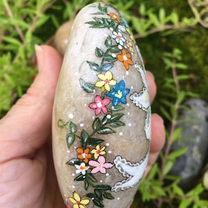 New Born Baby Hand Painted Stone - Etsy