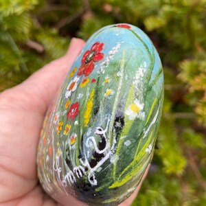 Hand Painted Double Sided Spring Garden Nature Stone - Etsy