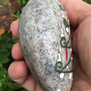 Hand Painted Christmas Tree Stone - Etsy