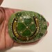 Hand Painted Horse Shoe Shamrock Stone - Etsy