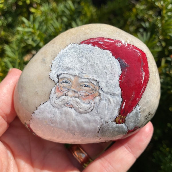 Christmas Painted Rocks - Etsy