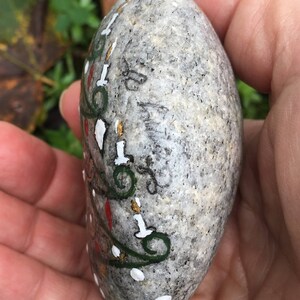 Hand Painted Christmas Tree Stone - Etsy