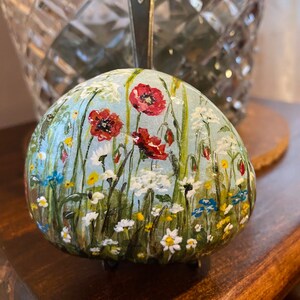 Spring Flowers Painted Stone - Etsy