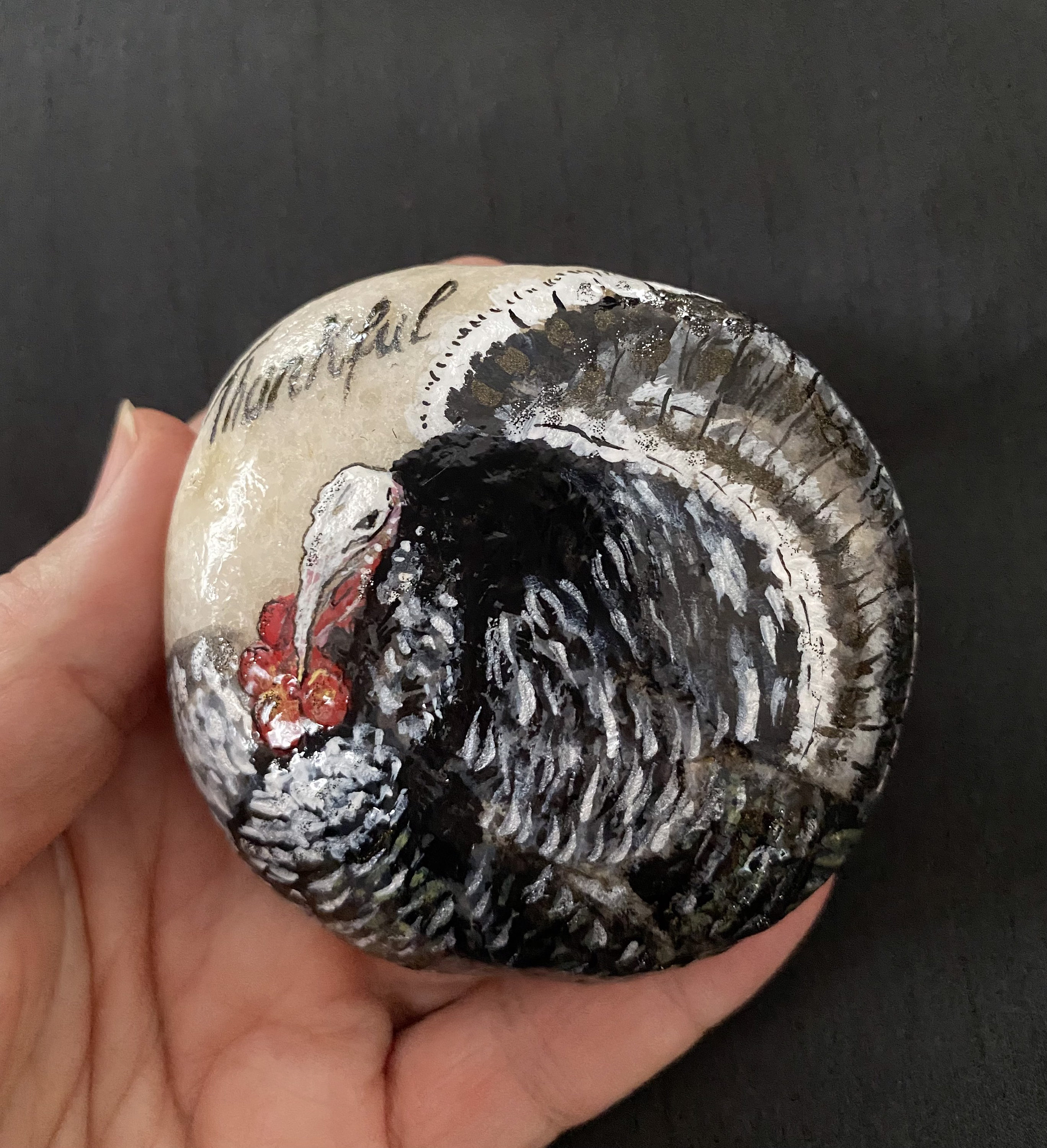 Hand Painted Thanksgiving Turkey Stone - Etsy