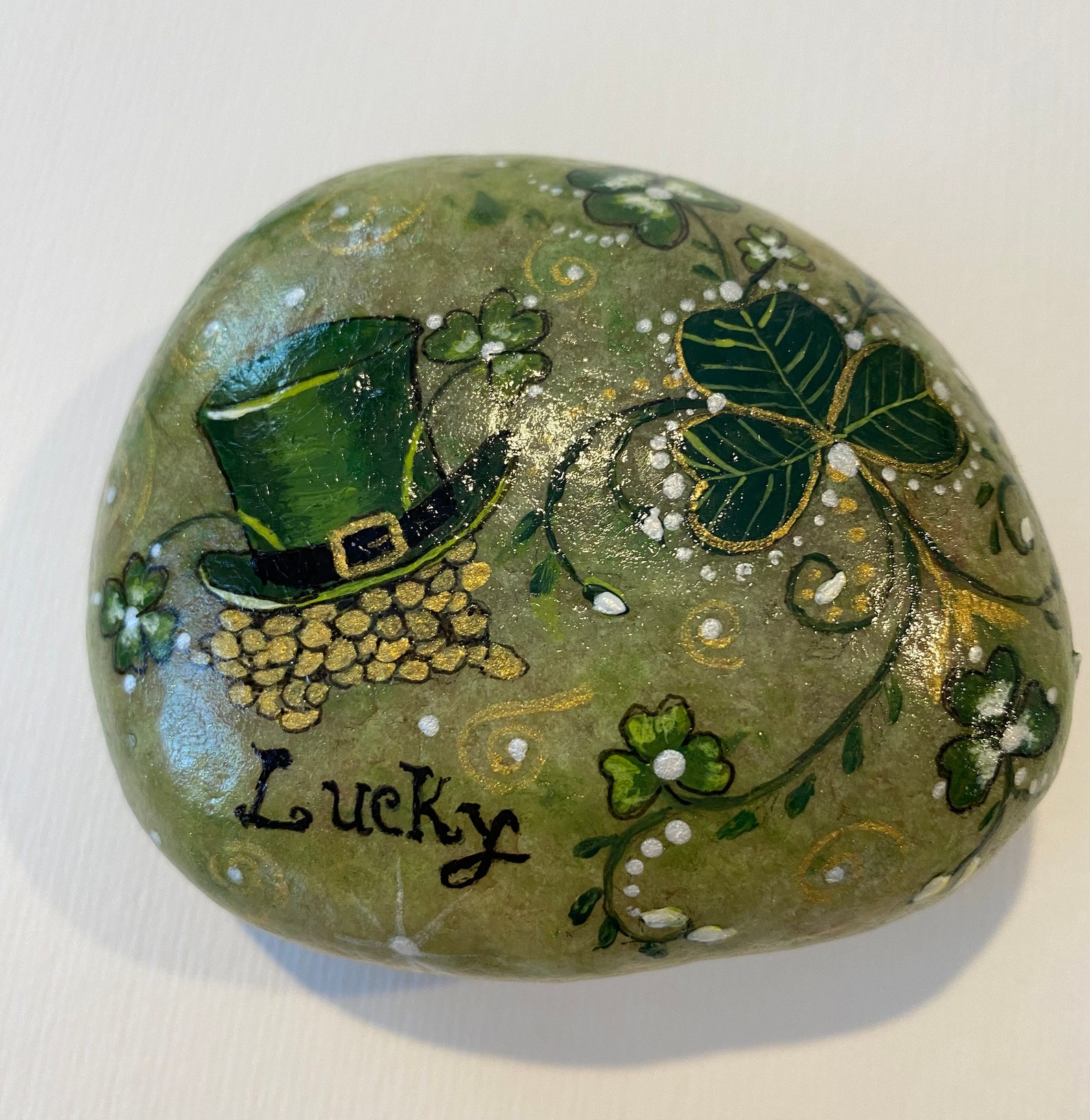 Hand Painted St. Patrick’s Day Stone - Etsy