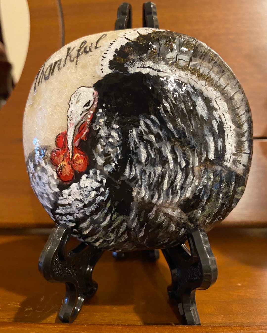 Hand Painted Thanksgiving Turkey Stone - Etsy