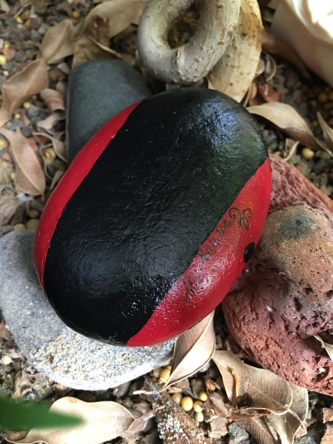 Hand Painted Cute Red Ladybug Stone - Etsy
