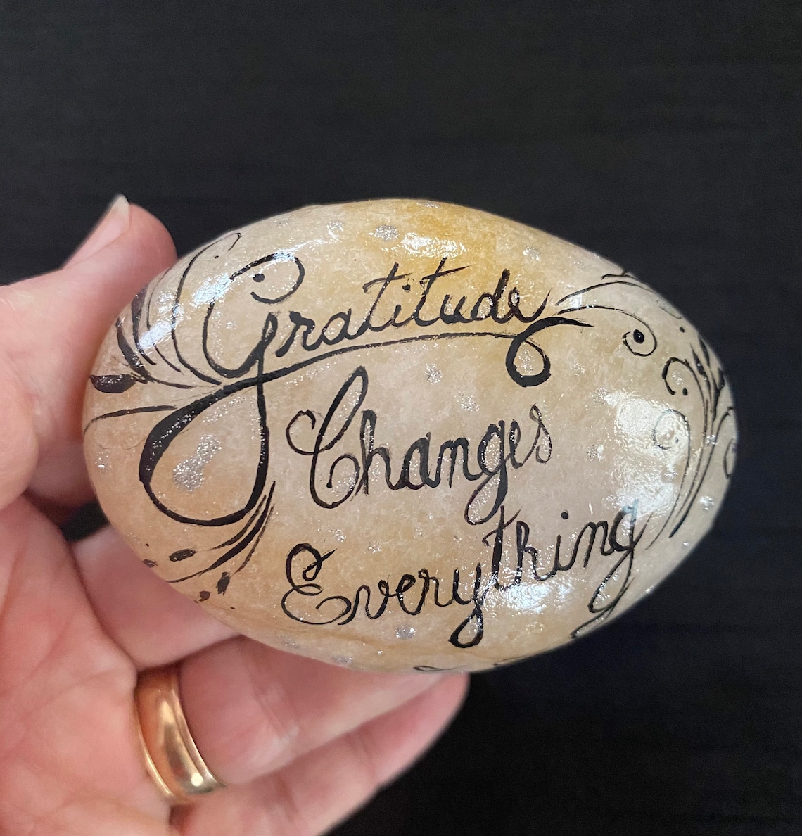 Hand Painted Inspirational Quote Stone - Etsy