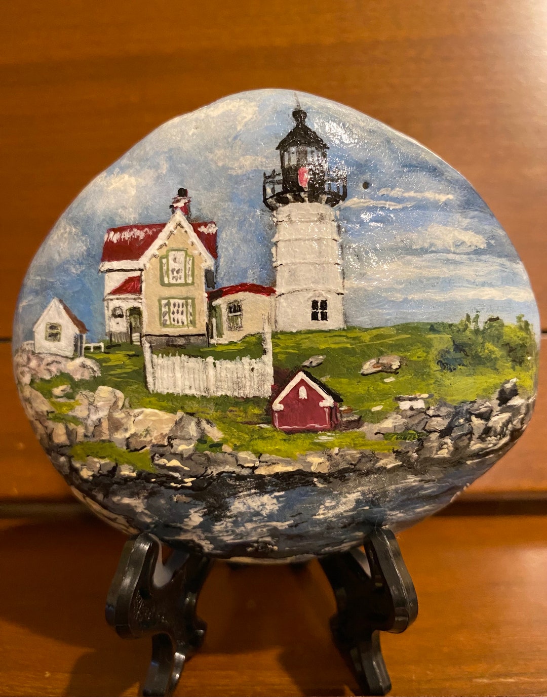Lighthouse Hand Painted Stone - Etsy