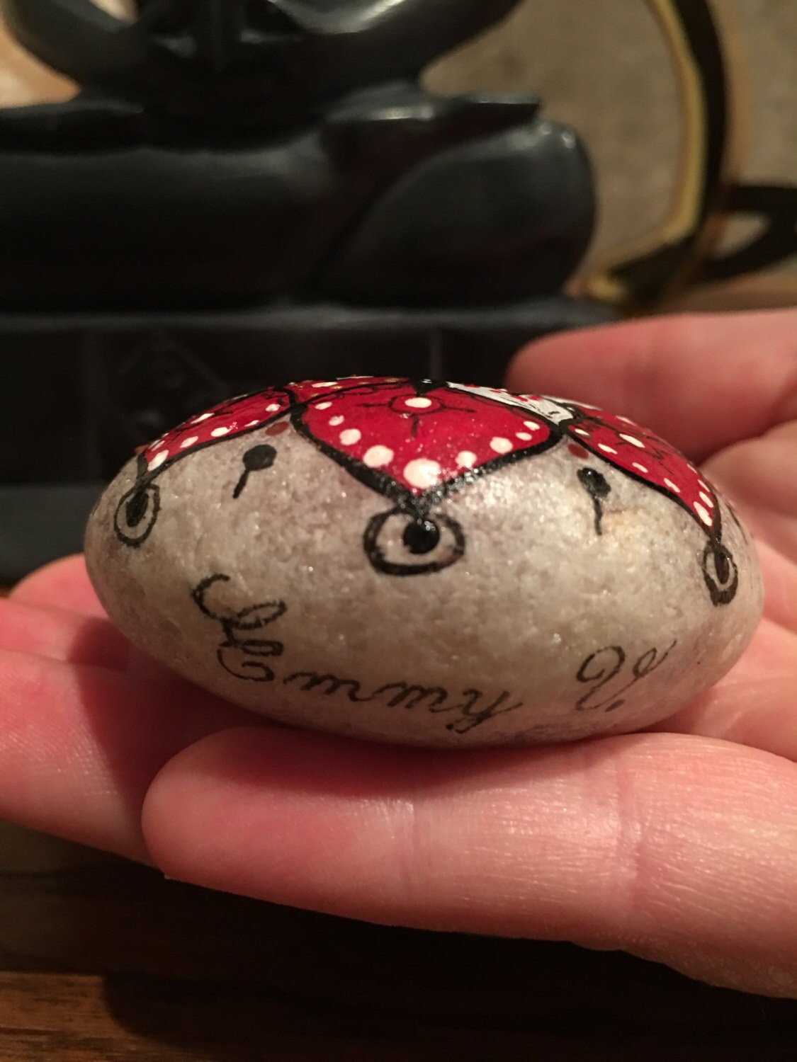 Hand Painted Stone, Stone Art, Love and Attraction Mandala, Boho ...