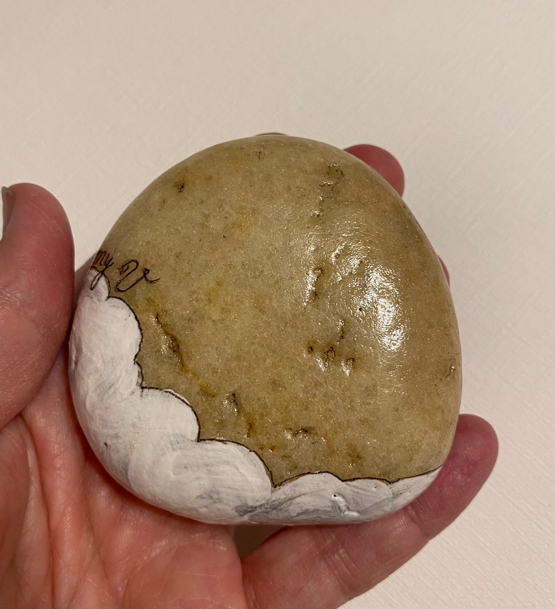 Vintage Angel Christian Painted Stone - Etsy