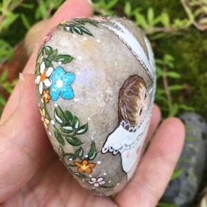 New Born Baby Hand Painted Stone - Etsy