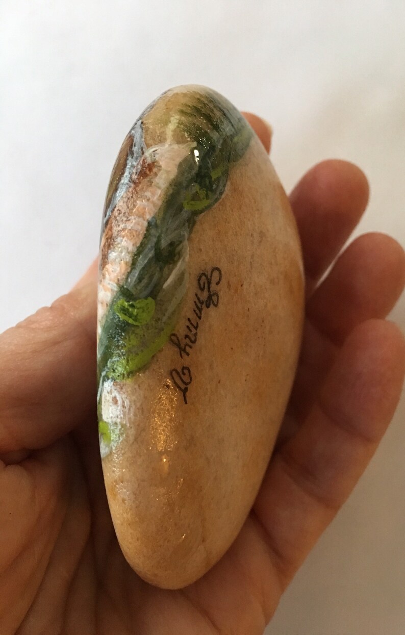 Hand Painted Garden Snail Stone - Etsy