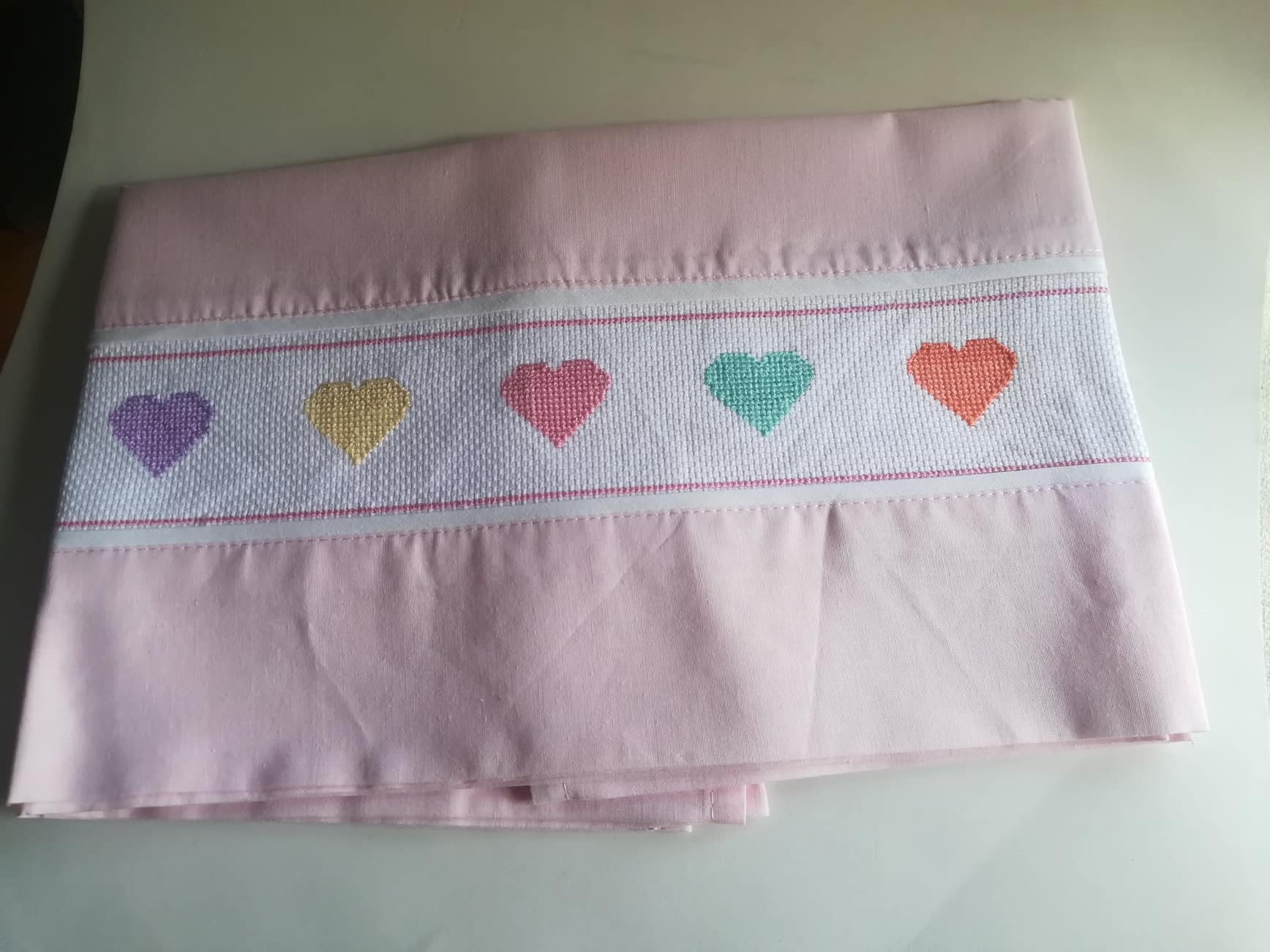 Cross Stitch Sheet Set,baby Girl Sheet for Crib Bed,customized Baby Bed ...