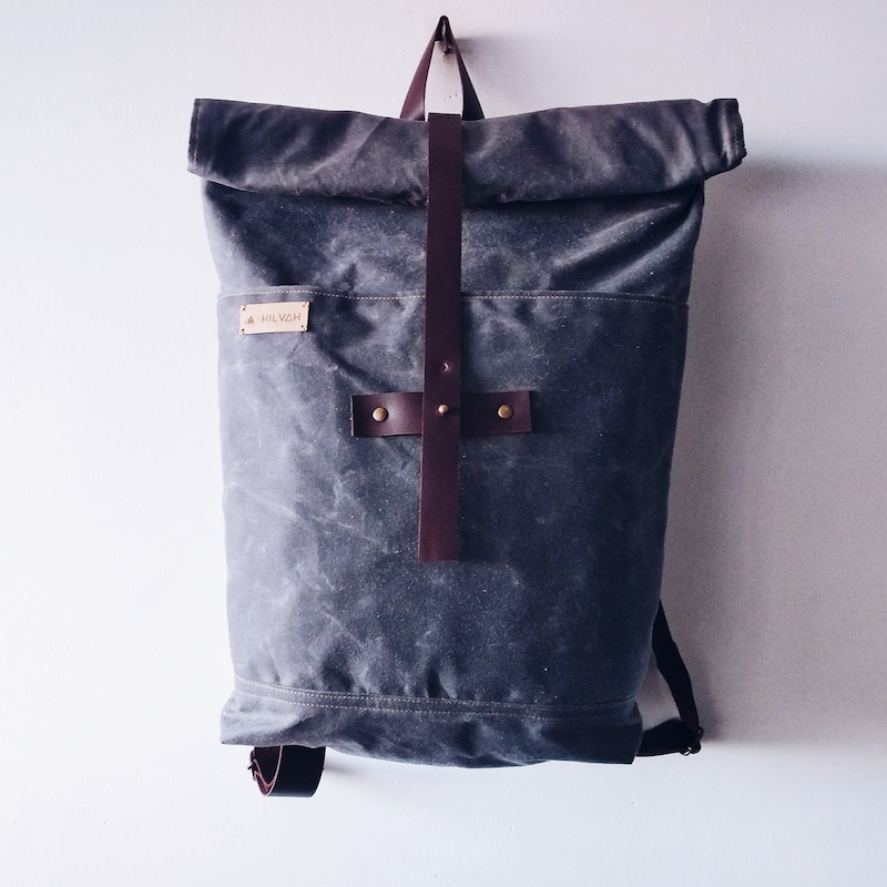 Waxed Canvas Backpack - Etsy