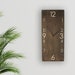 Large Rectangle Vertical Wall Clock Personalized Modern Wood - Etsy