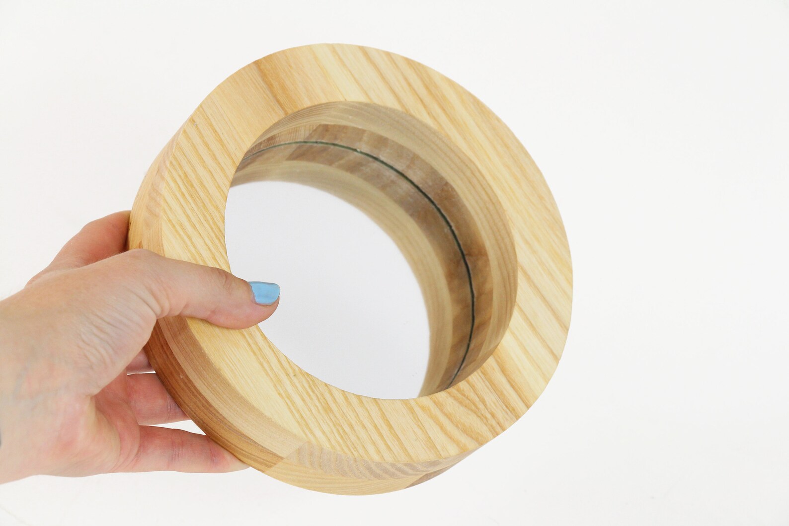 Wall Mirror Set of 3 Mirrors Wood Mirror Round Mirror Wall | Etsy