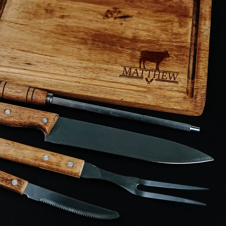 Personalized Grill Set, Laser Engraved BBQ Tools With Carrying Case ...