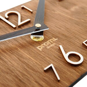 Personalized Rectangular Wooden Wall Clock, Farmhouse Wood Wall Clock ...