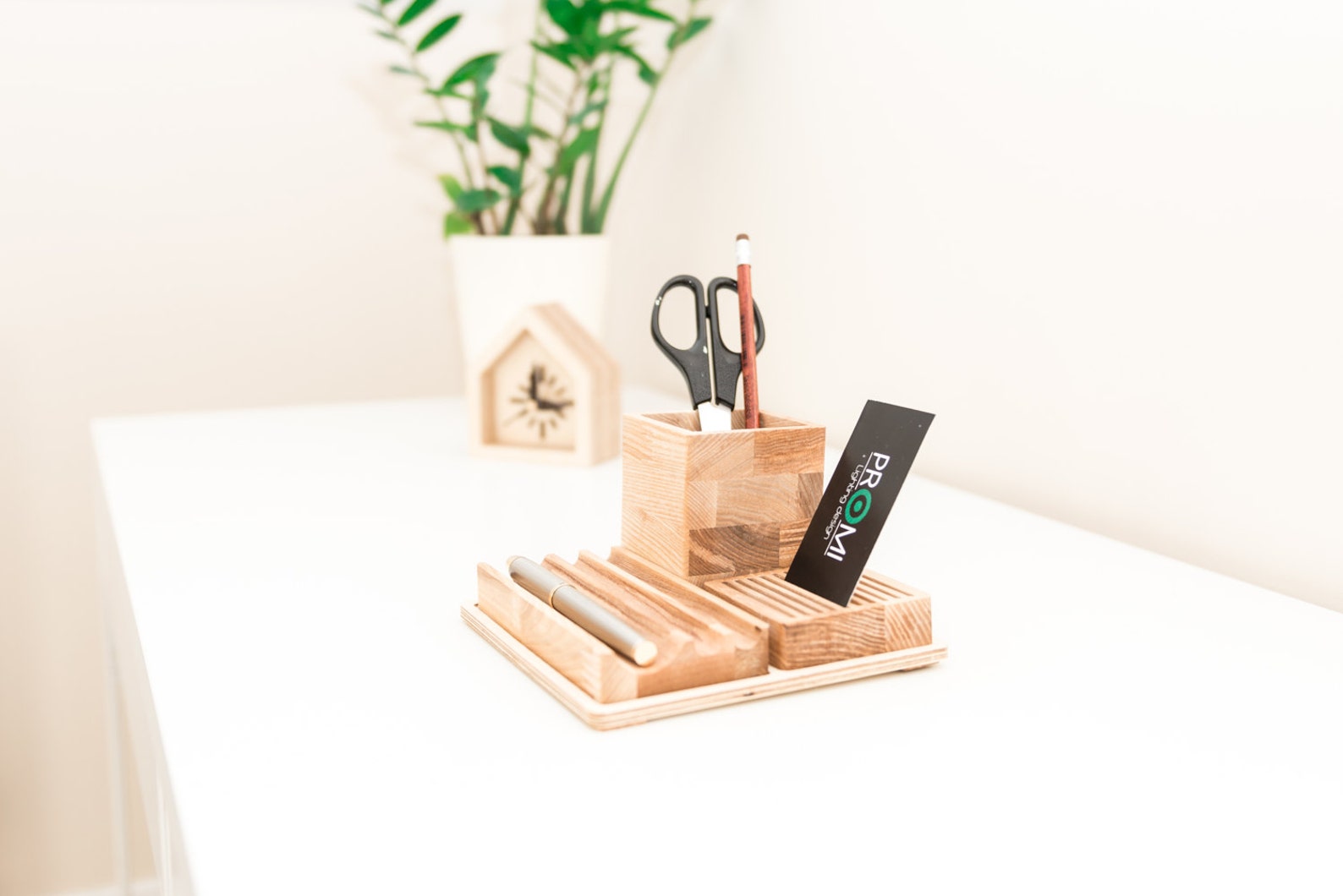 PERSONALIZED Wood desk organizer Wooden Desk organization | Etsy