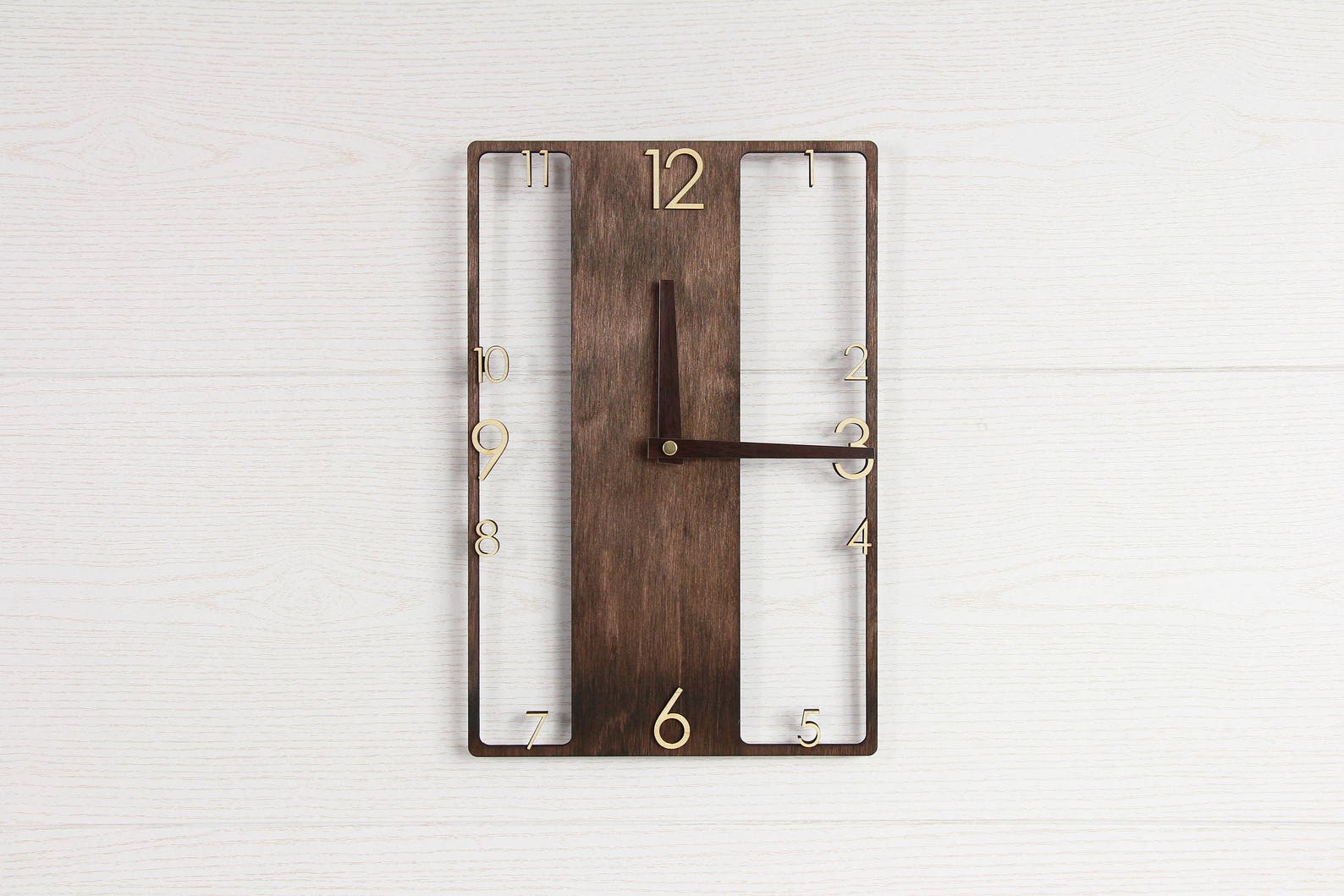 Wooden Clock Industrial Clock Modern Wall Clock Rustic Wall | Etsy