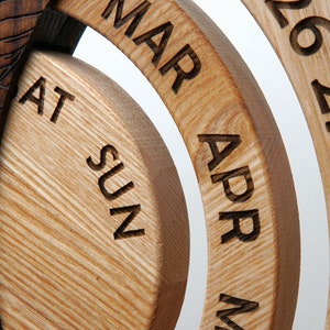 Wooden Perpetual Calendar for Desk, Spin Calendar for Home & Office ...