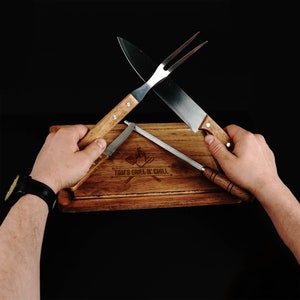 Personalized Grill Set, Laser Engraved BBQ Tools With Carrying Case ...
