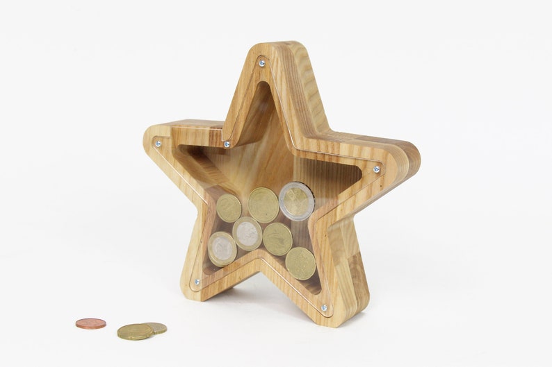Star Shaped Piggy Bank Money Bank for Kids Challenge Coin - Etsy