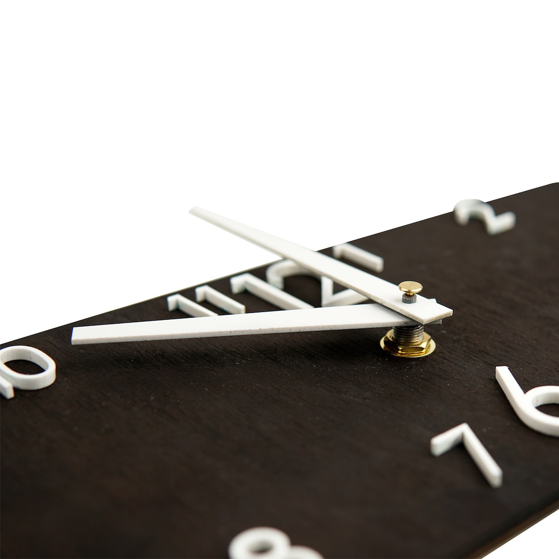 Rectangle Wooden Wall Clock Unique, Horizontal Rustic Wall Clock for ...