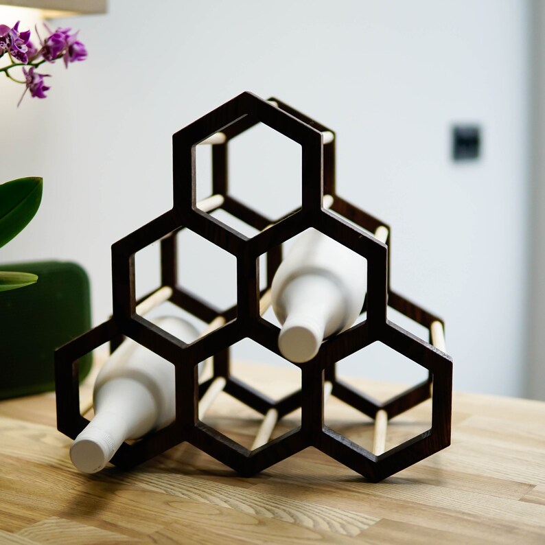 Wine Rack Countertop for 6 Bottles Stackable Wine Bottle | Etsy