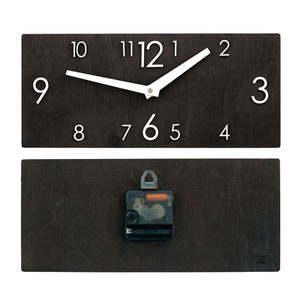Rectangle Wooden Wall Clock Unique, Horizontal Rustic Wall Clock for ...