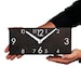 Rectangle Wooden Wall Clock Unique, Horizontal Rustic Wall Clock for ...