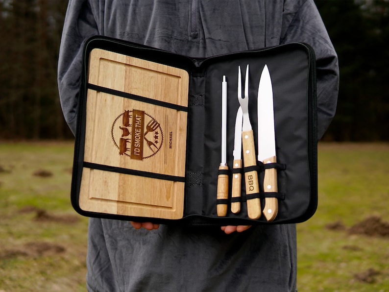 Personalized Bbq Set, Grilling Gifts for Men, Grill Tools & Accessories ...