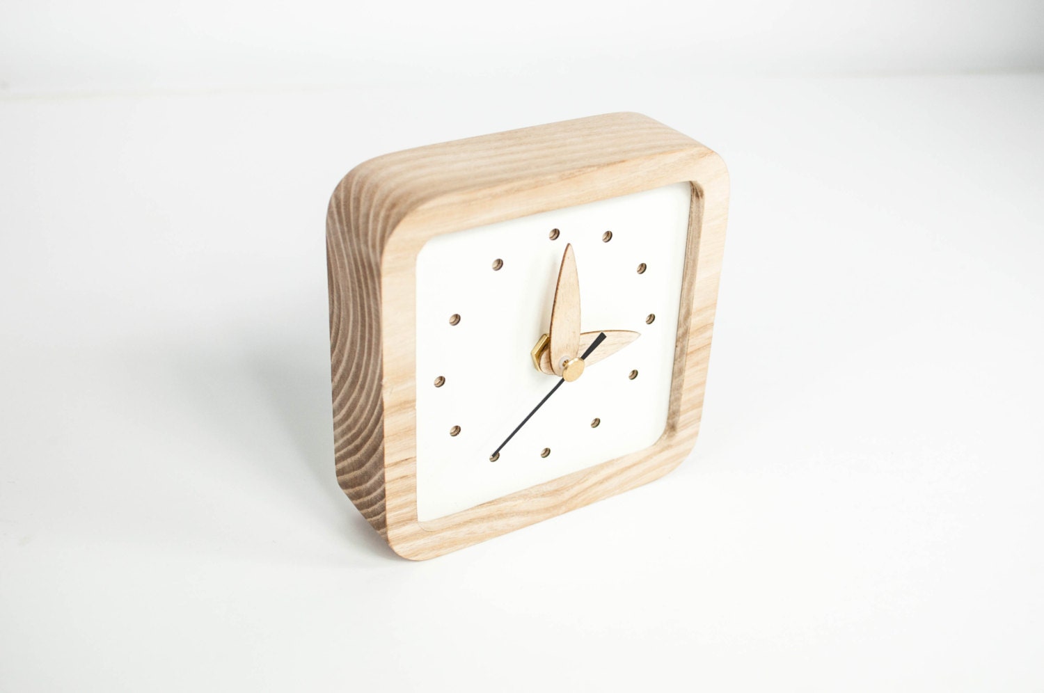 SQUARE Wooden Desk Clock Personalized Clock Wooden Clock - Etsy