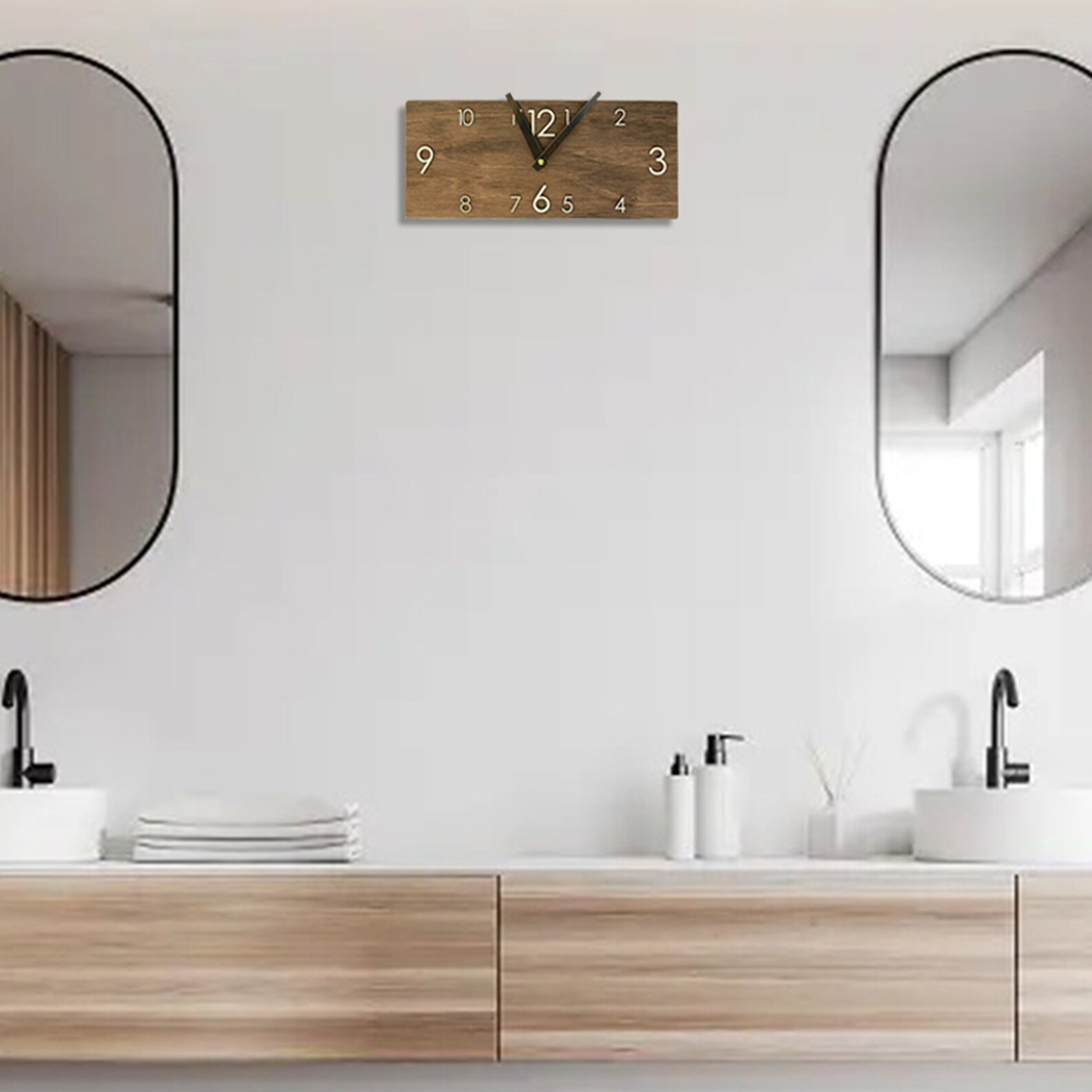 Personalized Rectangular Wooden Wall Clock Farmhouse Wood - Etsy