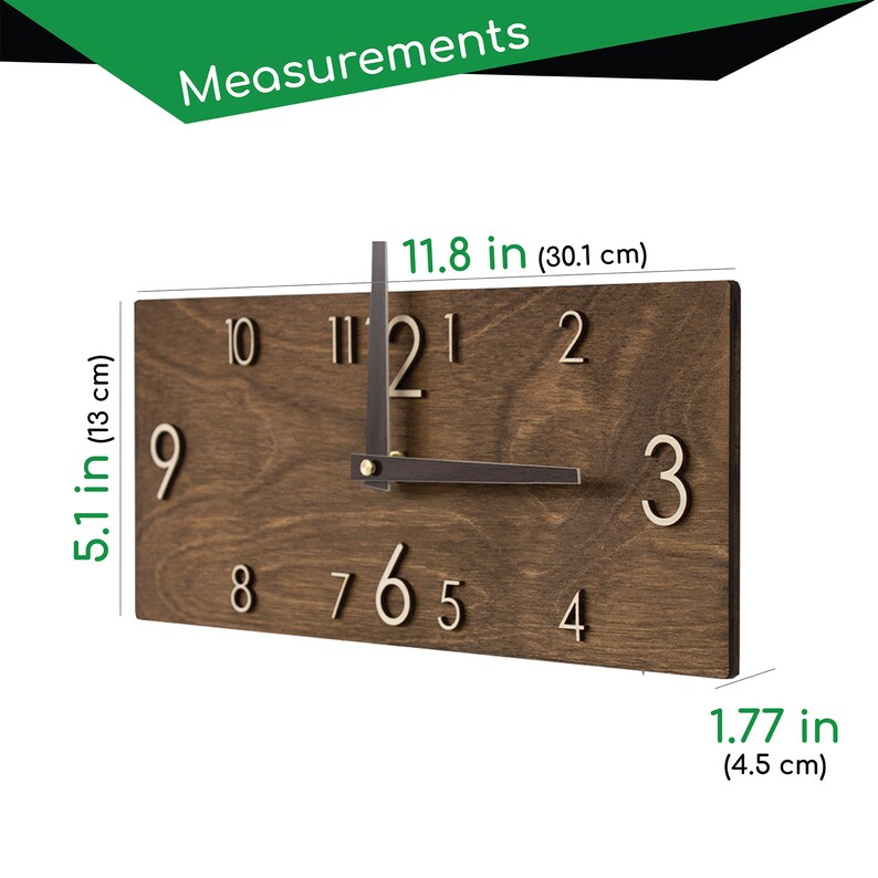 Modern Wall Clock Wooden Clock Rustic Wall Clock Wooden Wall - Etsy