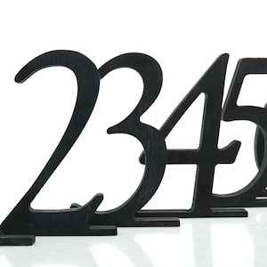 Wooden Table Numbers SET of 5 to 50 - Brown Table Numbers - Rustic ...