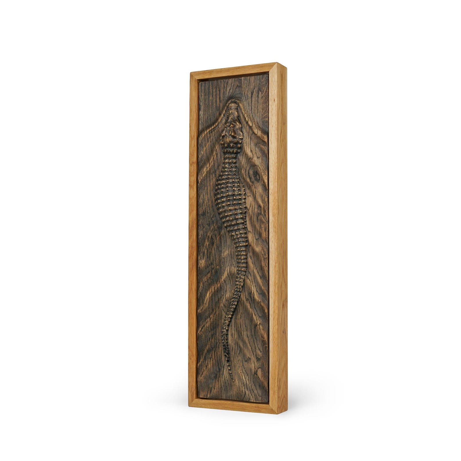 Rustic Crocodile Wood Carving, Large 3D Wooden Wall Art, Wildlife ...