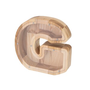 Money Box CHOOSE YOUR LETTER Wooden Coin Bank Custom Piggy Bank Money ...