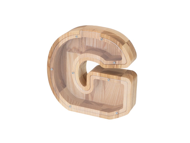 Money Box CHOOSE YOUR LETTER Wooden Coin Bank Custom Piggy - Etsy