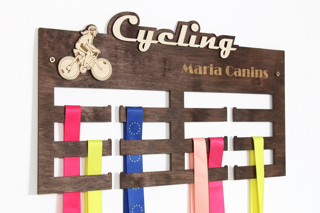Custom Medal Holder Cycling Personalized Medal Hanger Medal Display ...