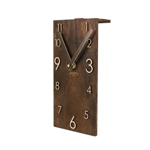 Minimalist Shelf Clock for Hanging, Cool Wooden Tabletop Clock, Unique ...