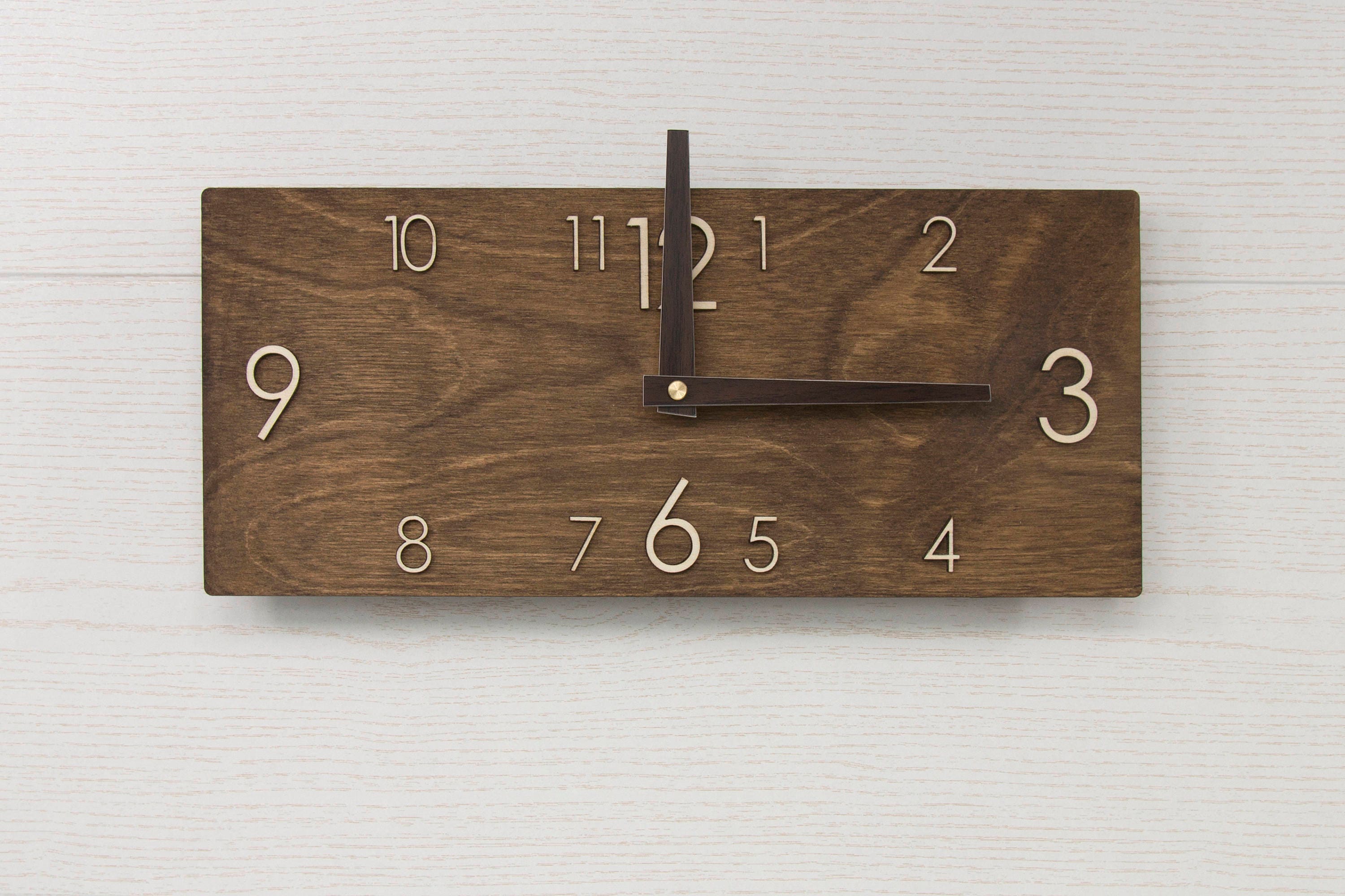 Modern Wall Clock Wooden Clock Rustic Wall Clock Wooden Wall - Etsy