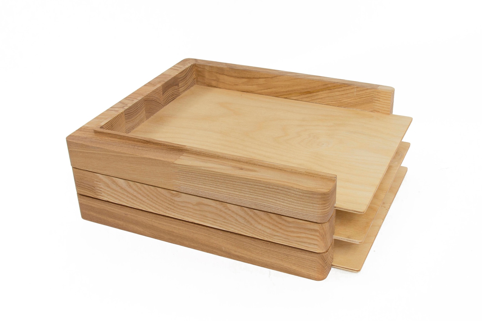 Paper Tray 2 Stages Desk Organizer Wood Paper Sorter Desk | Etsy