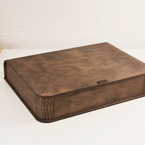 Book Sleeve, Memory Box, Book Box, Wedding Keepsake Box, Wood Box ...