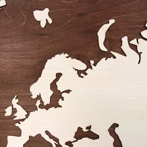 Wooden World Map Rustic Office Decor World Map Wall Art World Map Decor ...