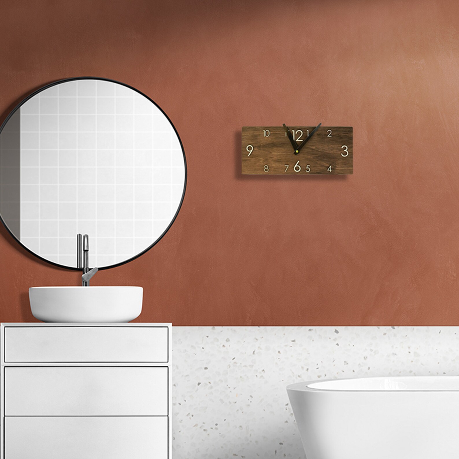 Personalized Rectangular Wooden Wall Clock Farmhouse Wood - Etsy