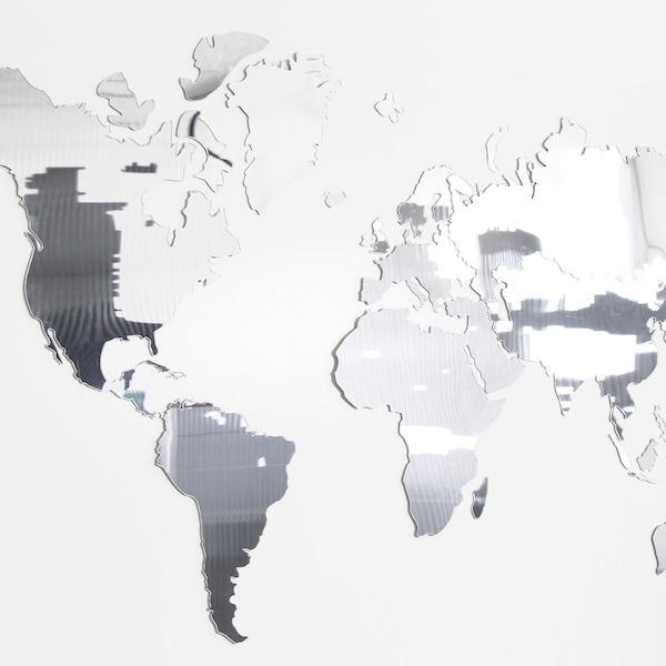 World Map Wall Decal - Etsy