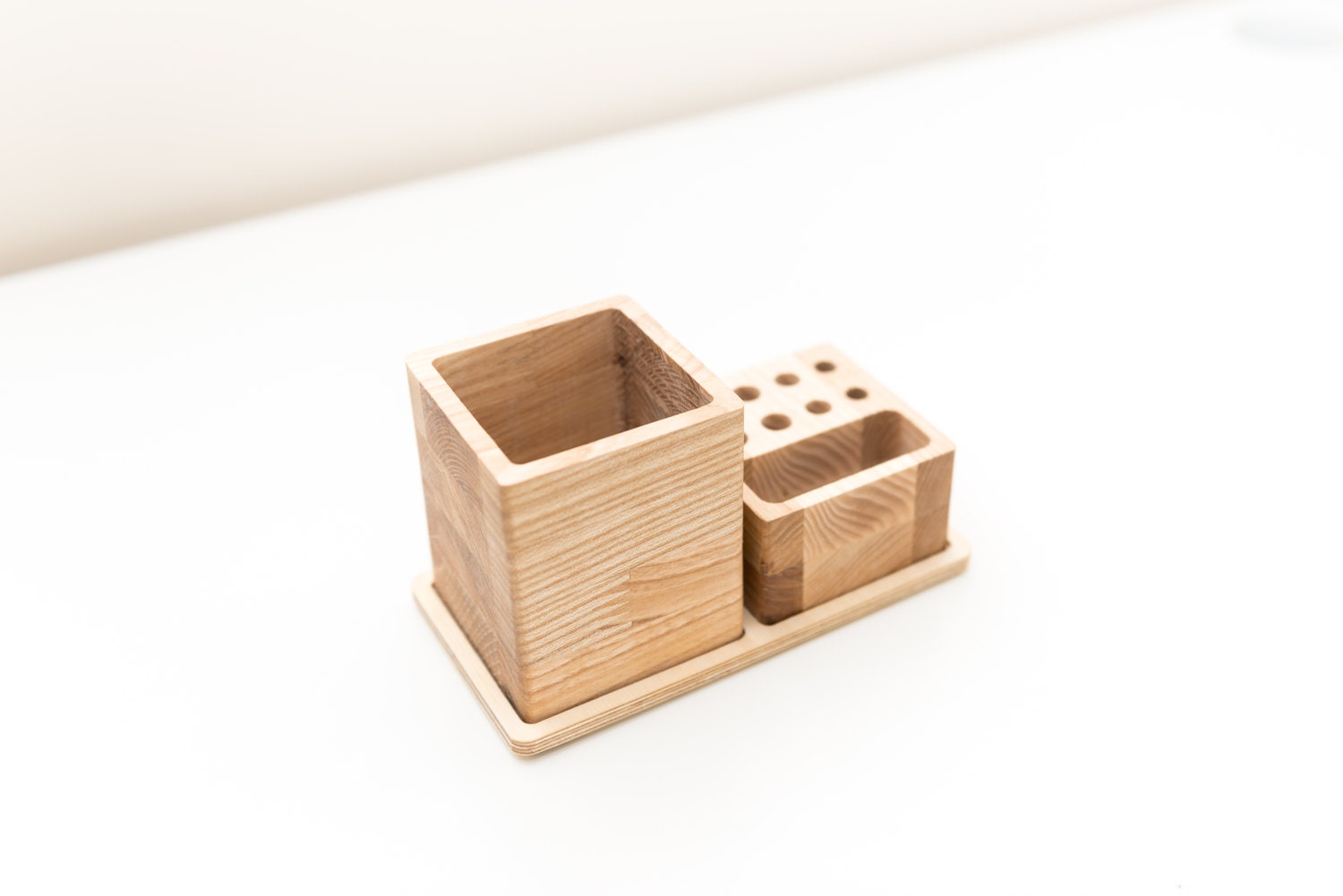 Wood Pencil Holder Desk Organization Pencil Storage Wooden Pencil ...